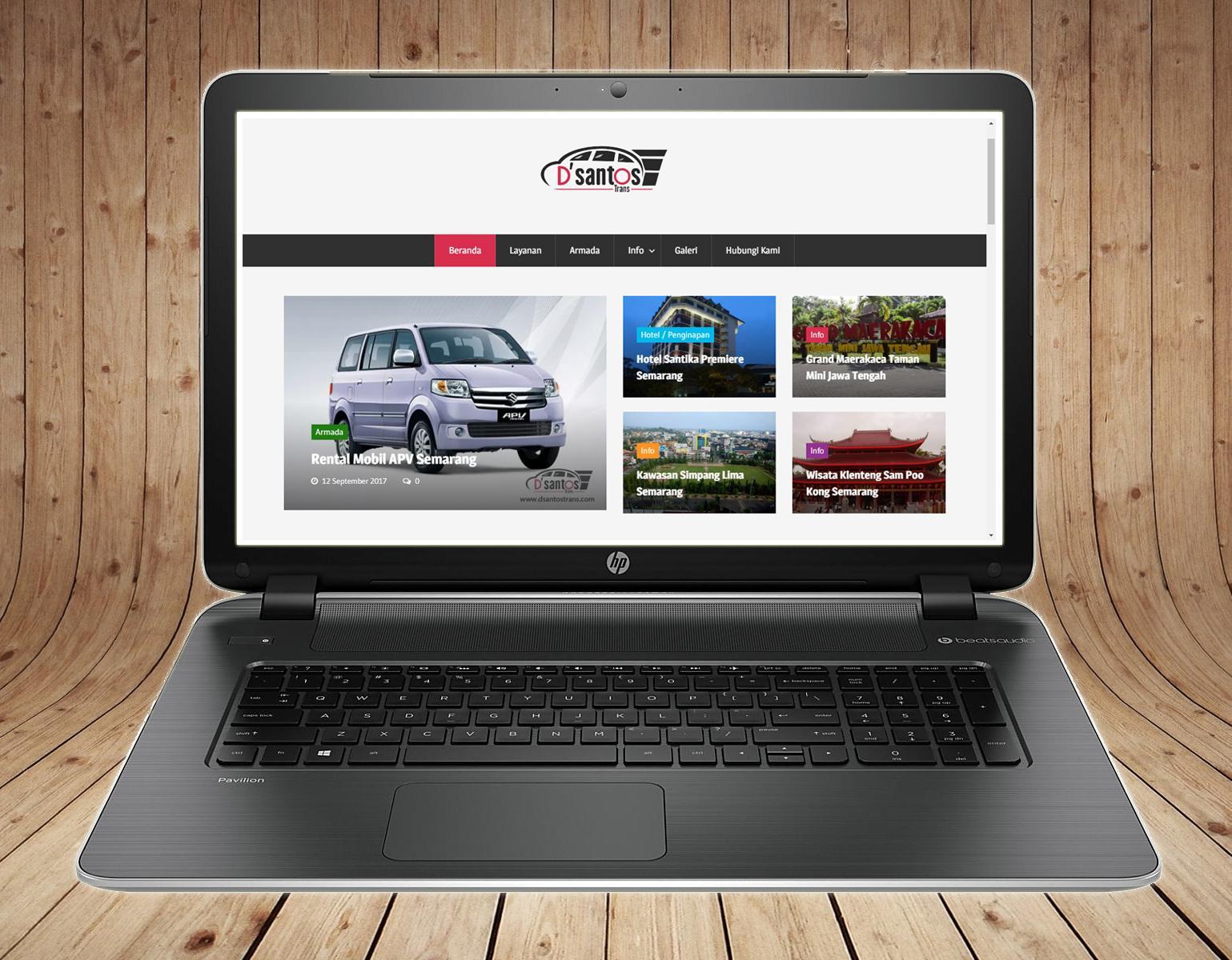 Pembuatan Website Rental Mobil D’santos Trans - Maestro Media